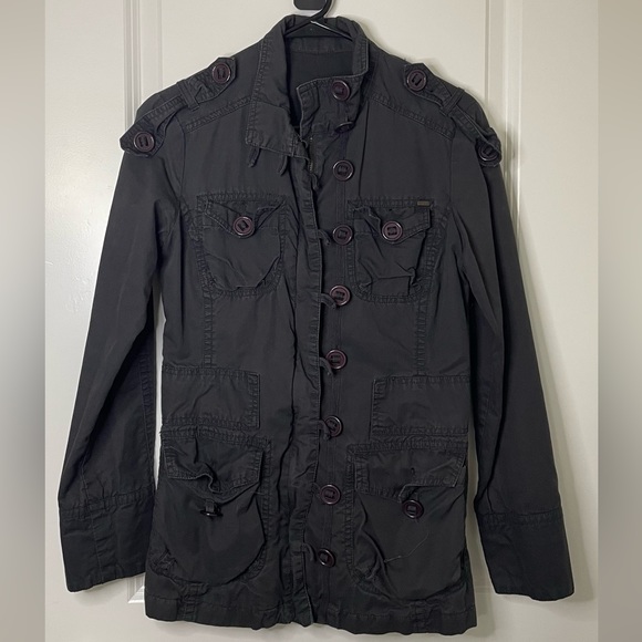 Mango | Jackets & Coats | Mango Dark Grey Cargo Jacket | Poshmark